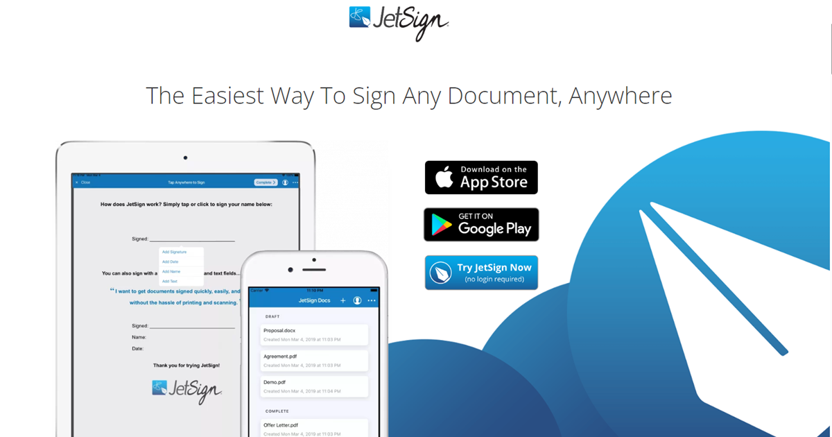 JetSign - popunjavanje i potpisivanje PDF obrazaca izravno na smartfonu - App dana @ Bug.hr