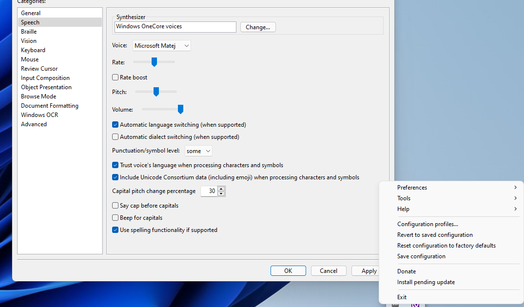 NVDA (NonVisual Desktop Access) 2021.3.3 - Besplatni čitač zaslona ...
