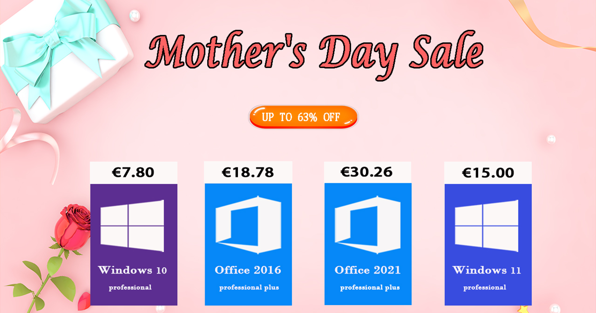 Softver za majčin dan - Windows 11 Pro 15 eura, Office paket 18 eura ...