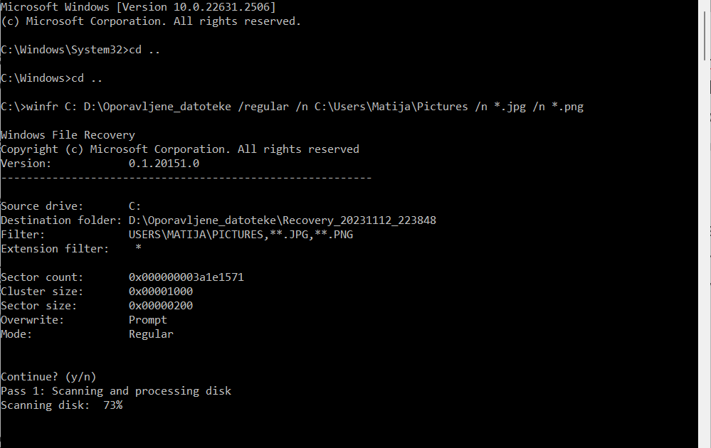 Windows File Recovery (WinFR) - Oporavak datoteka - Microsoft @ Bug.hr